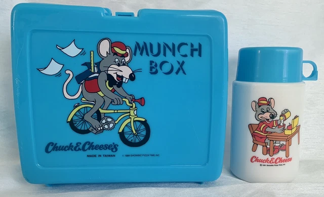VINTAGE CHUCK E Cheeses Showbiz Pizza Lunch Munch Box Pink 1986 £38.06 ...
