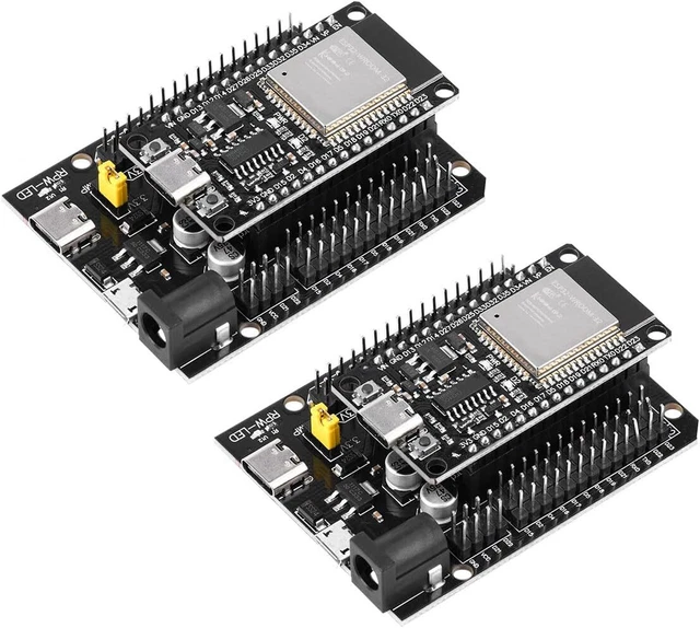 2 SETS ESP32S and Terminal Adapter, NodeMcu ESP32 2 + 2 Breakout board ...