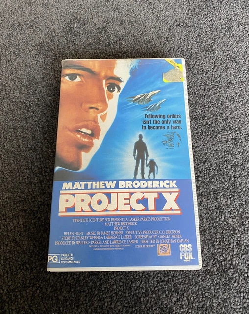 PROJECT X [VHS] CBS Fox Video Big Box Ex-Rental Broderick 1987 £5.24 ...