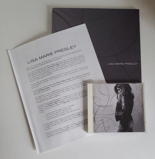 LISA MARIE PRESLEY To Whom It May Concern 2003 4 pistes promo CD dans ...