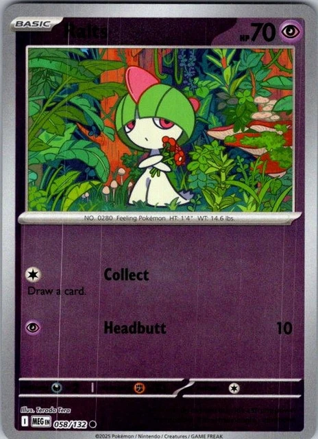 POKEMON | ME01: Mega Evolution | Ralts | 058/132 | holo | NM £1.51 ...