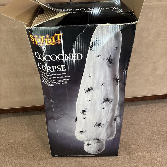 SPIRIT HALLOWEEN HALLOWEEN Animatronic Cocooned Corpse Prop Rare 2019 £ ...