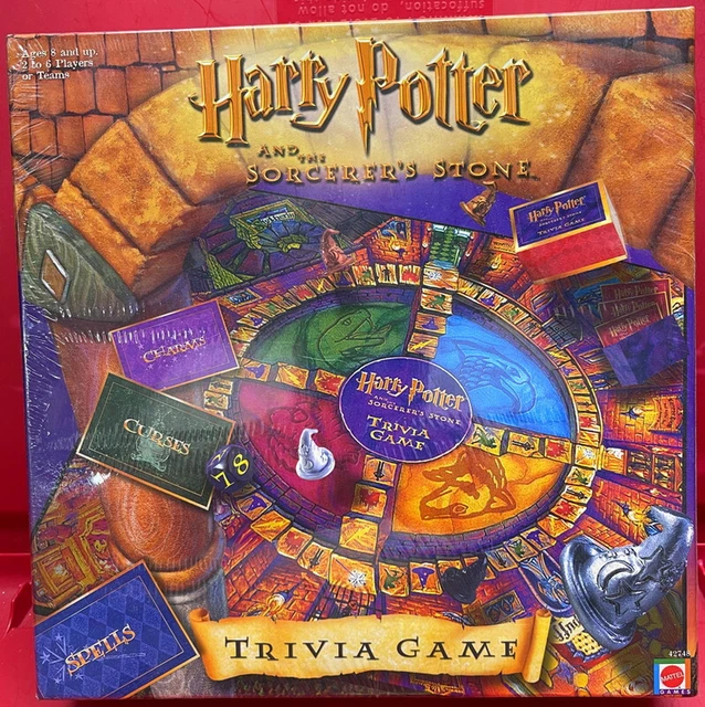 HARRY POTTER AND the SORCERER'S STONE Trivia Board Game Mattel *BRAND ...