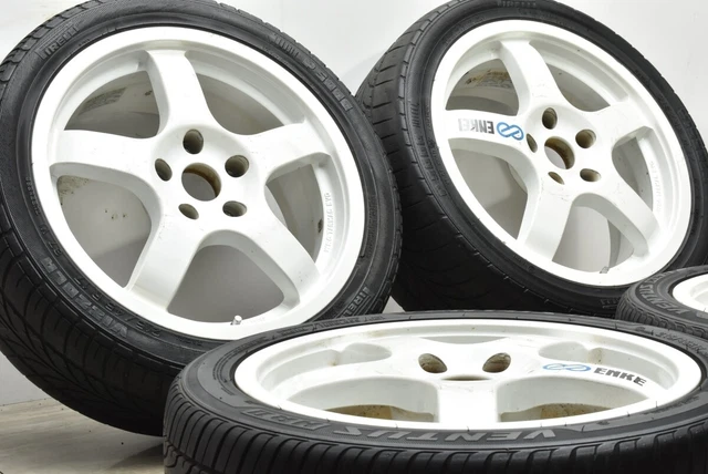 JDM ENKEI WHEEL Set 4wheels Set 17 Inch 7JJ +45 PCD 114.3 215/45R17 87 ...