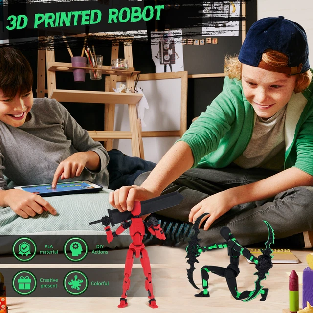 3D PRINTED ROBOT Multi Jointed 3D Printed Action Figure Flexible ...