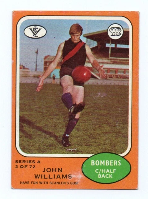 1973 A SCANLENS (2) John WILLIAMS Essendon $19.95 - PicClick AU