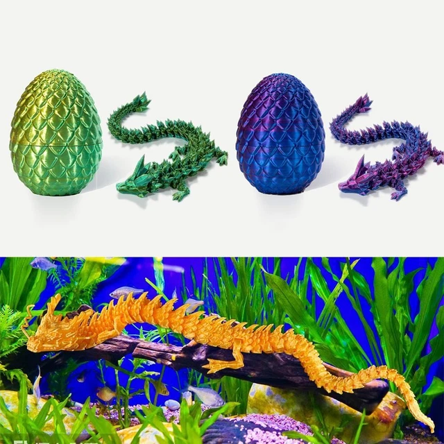 3D PRINTED ARTICULATED Dragon 3D Printed Dragon Crystal Dragon Fidget ...