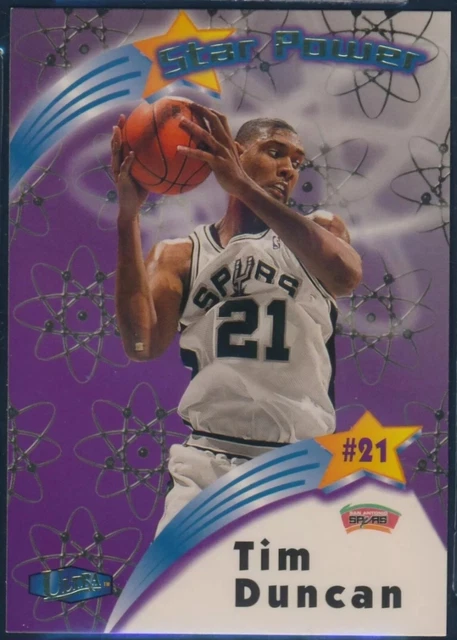 CARTE TIM DUNCAN ROOKIE 1997-98 Fleer Ultra - Star Power #18 insert SP ...