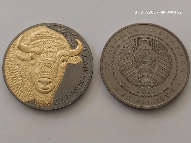 RARE BELARUS BISON 1 ounce .9999 silver coin $60.00 - PicClick AU