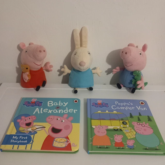 PEPPA PIG, GEORGE And Rebecca Rabbit Plushes With 2 Story Books £9.55 ...