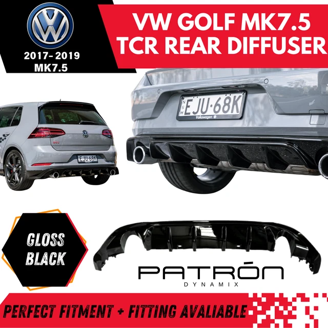 VW GOLF GTI MK7.5 TCR Rear Bumper Diffuser Valance, UK Stock, Gloss ...