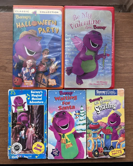 BARNEY & FRIENDS VHS Lot of 5 Vintage 1990’s early 2000’s, 2 Clamshell ...