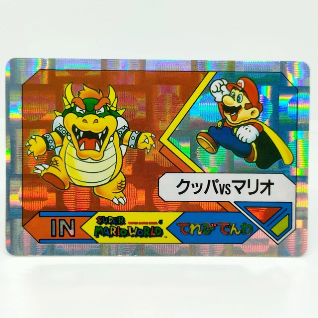 SUPER MARIO WORLD Card Bowser vs Mario #33 Banpresto 1992 Vintage Holo ...