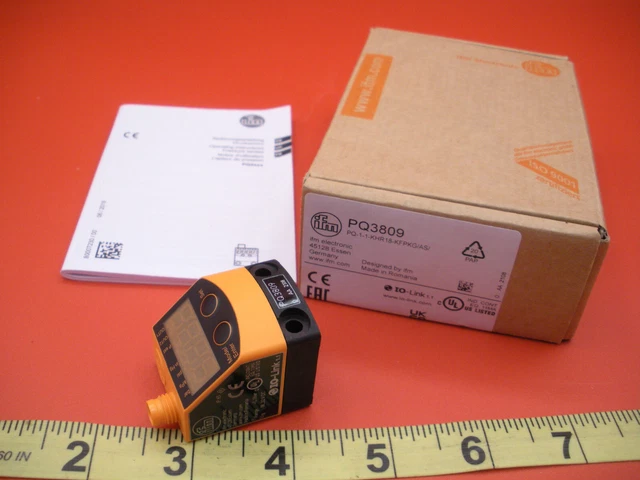 EFECTOR PQ3809 PRESSURE Sensor IFM PQ-1-1-KHR18-KFPKG/AS Range -1-1 bar ...