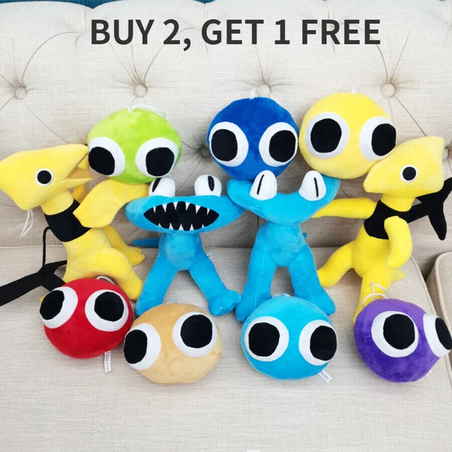 RAINBOW FRIENDS CHAPTER 2 Cyan Plush Toy Yellow Friend Soft Stuffed ...