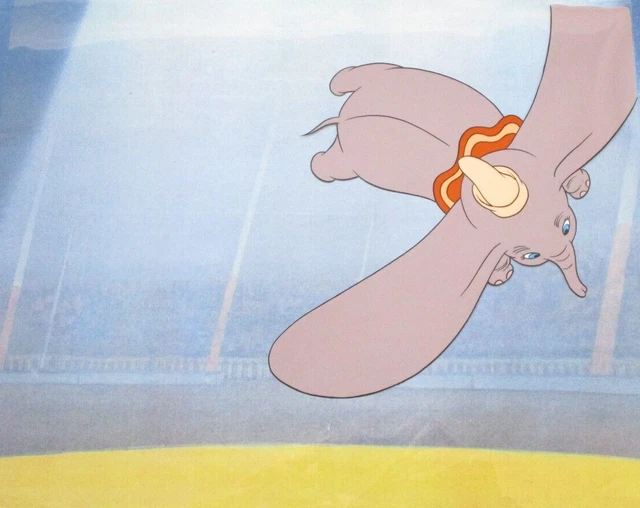 DUMBO ELEPHANT BABY flying WALT DISNEY WORLD ORIGINAL PRODUCTION CEL ...