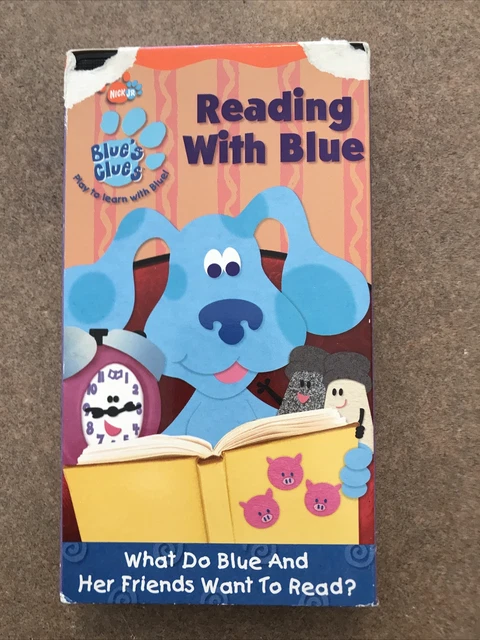 BLUE'S CLUES READING with Blue VHS 2002 Vocabulary Building Literacy ...