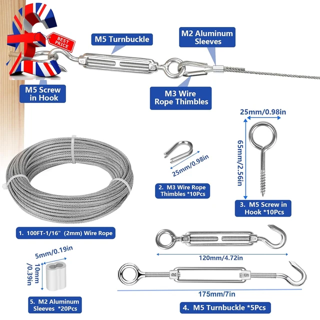 30M GARDEN WIRE for Climbing Plants, 2Mm PVC Coated Stainless Steel ...