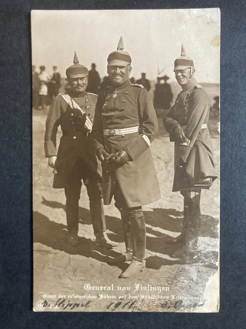 WW1 GERMAN GENERALS Wearing Pickelhaube Helmets Real Photo Vintage ...