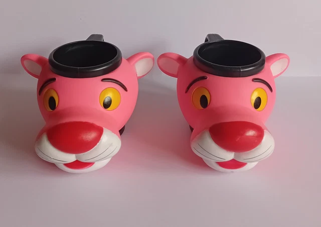 PINK PANTHER RARE Vintage Plastic Cup x 2 with Swivel Handle £31.88 ...