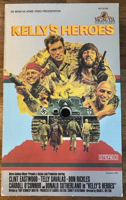 KELLY’S HEROES (1970) 1983 MGM/UA big box VHS - Eastwood & Sutherland ...
