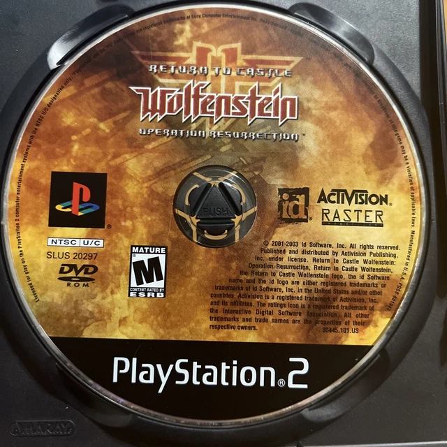 RETURN TO CASTLE Wolfenstein Operation Resurrection PS2 Game Disc Only ...