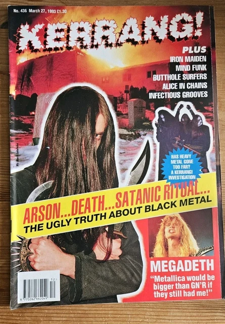 KERRANG MAGAZINE VINTAGE No 436 March 27th 1993 1Burzum £109.92 ...