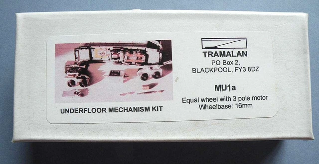 BOXED TRAMALAN 1:76 4mm Underfloor Mechanism KIT MU1a + 3-poliger Motor ...