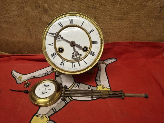 ANTIQUE GUSTAV BECKER Silesia P42 Vienna Clock Movement with Dial ...