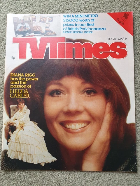 TV TIMES FEB 28-Mar 6 1981 Anglia Edition. Diana Rigg £15.00 - PicClick UK