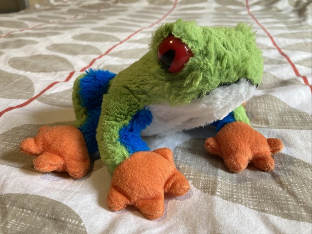 ANIMAL PLANET GREEN Tree Frog Croaking Sound 6” 15cm Plush Soft Toy ...