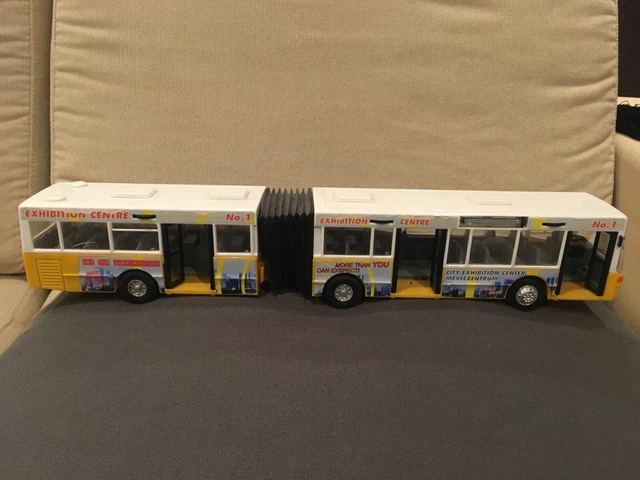 DICKIE SPIELZEUG YELLOW bendy bus toy Messezentrum exhibition centre £ ...