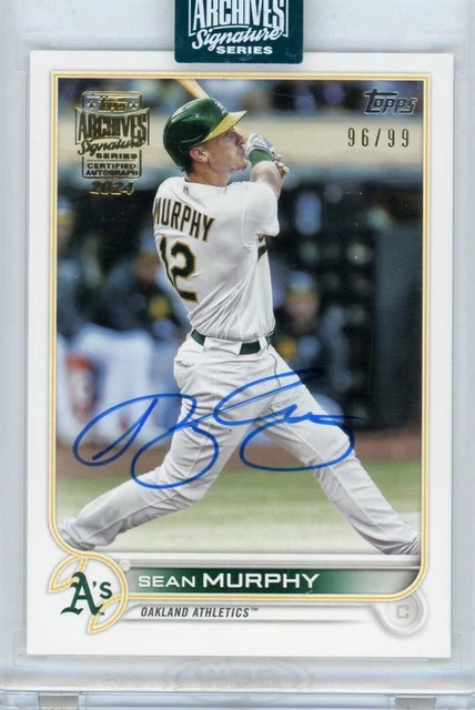 2024 TOPPS ARCHIVES Signature Series Sean Murphy Auto /99 Encapsulé A's ...