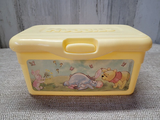 HUGGIES BABY WIPES Container Winnie the Pooh Empty Yellow Vintage £36. ...