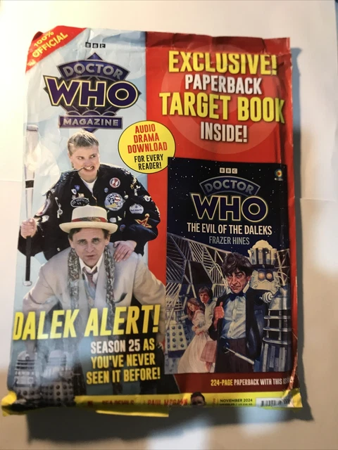 BBC DOCTOR WHO Magazine Nov 2024 Dalek Alert! Season 25 + Paperback ...