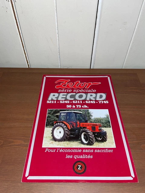 BROCHURE PROSPEKT PROSPECTUS TRACTEUR ZETOR SERIE SPECIALE RECORD traktor-ursus EUR 9,99 ...