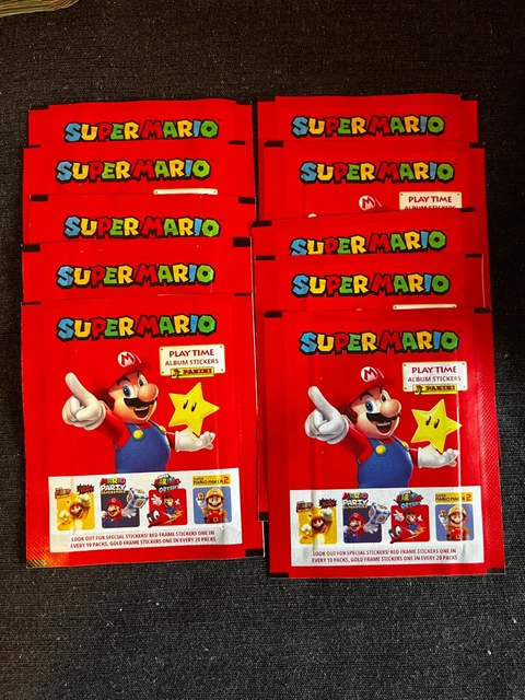 LOT PANINI 10 Pochettes Packets Stickers Super Mario Play Time New EUR ...