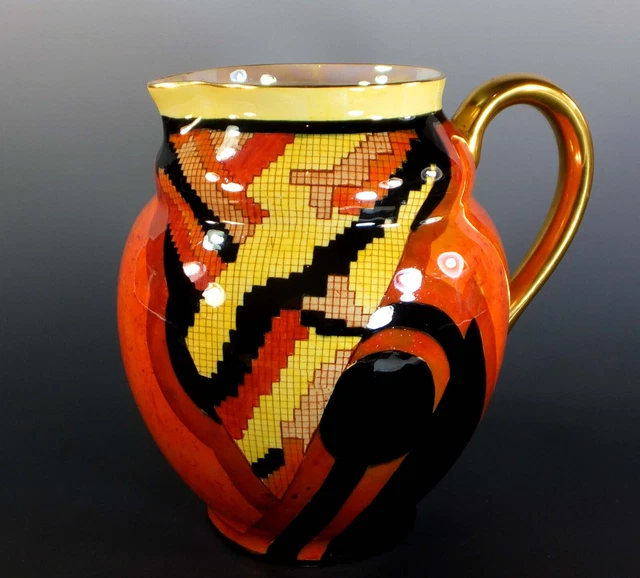 STUNNING, RARE CARLTON Ware Art Deco ‘Jazz Stitch' Pattern Ewer ...