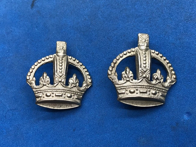 ORIGINAL WW1 / WW2 British Army Rank Crowns - Kings Crown £8.00 ...