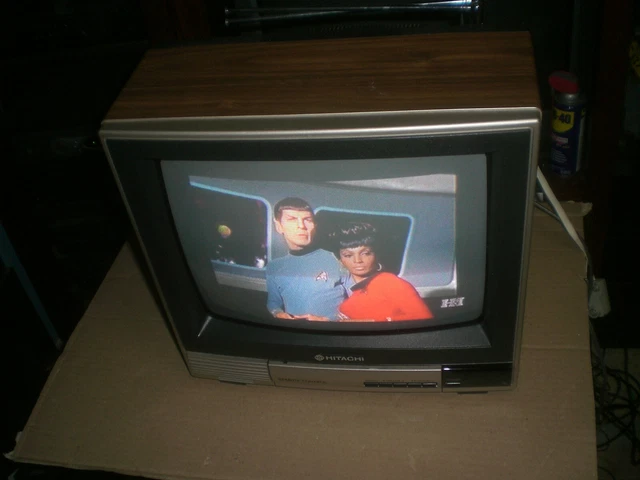 VINTAGE 1989 HITACHI 13" TV Color Television Model CT1385W £187.91 ...