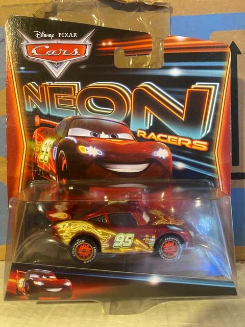 DISNEY PIXAR CARS Neon Lightning Mcqueen Mattel 1.55 Scale BNIB £31.87 ...