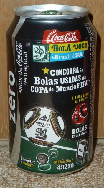 RARE COCA-COLA COKE zero FIFA WORLD CUP 2010 soccer can BRAZIL soft ...