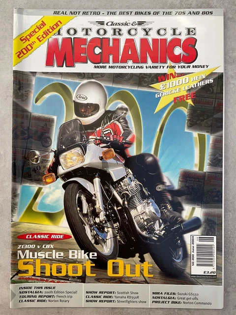 CLASSIC MECHANICS MAGAZINE - June 2004 - Z1300 v CBX, RD350R, GS550 ...