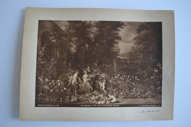 ANCIENNE PHOTO ALBUMINE vers 1880 de tableau ancien Jan Brueghel EUR 9,90 - PicClick FR
