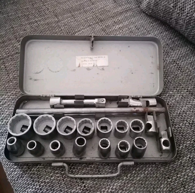 DDR STECKSCHLÜSSELSATZ RWAB Steckschlüssel Nusskasten Werkzeug LKW Trabant OVP EUR 65,00 ...