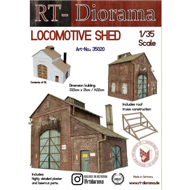 [FR] RT-DIORAMA 1/35 Locomotive shed (Modular System) [Standard ...