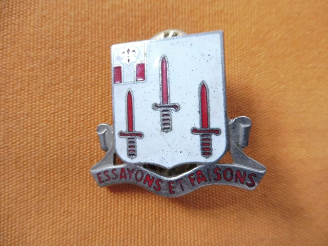 INSIGNE DU 54TH ENGR BN "Essayons et faisons" US Army. 54e bataillon du ...