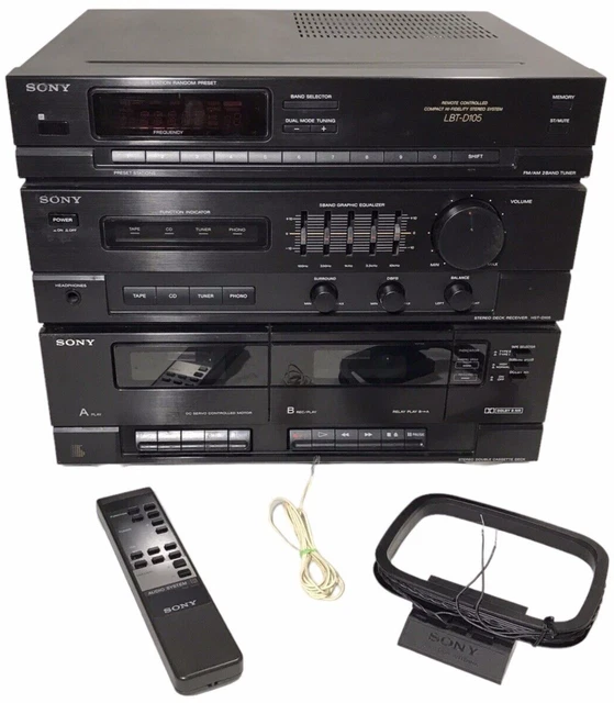 SONY LBT-D105 HST-D105 Remote AM FM HI-FI Stereo Cassette Deck -FOR ...