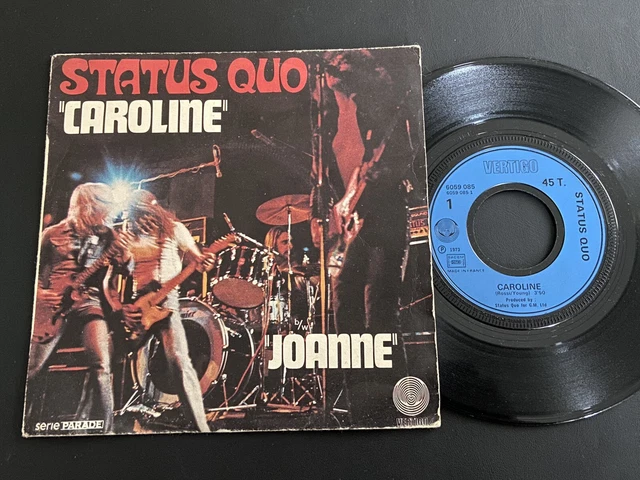 STATUS QUO : Caroline - Rare 7'' SP VINYL 45RPM - VERTIGO - FRANCE 1973 ...