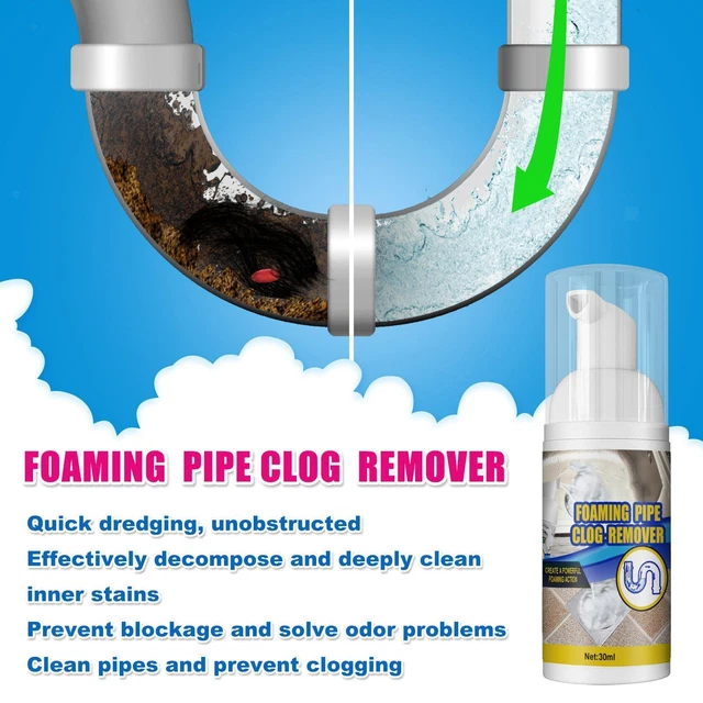 2-4PACK FOAMING PIPE Clog Remover Sink Drain Cleaner Dredge Agent for ...